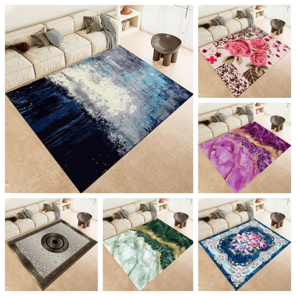 XL 200cm x 160cm 3D Karpet Gulung Heritage Crystal Velvet Carpet Rug ...