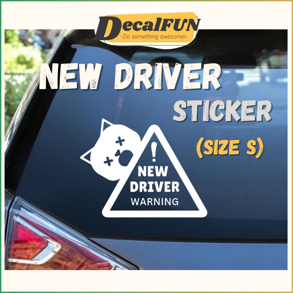 LUBRIX New Driver Car Sticker Car Funny Sticker Stiker Kereta Car ...