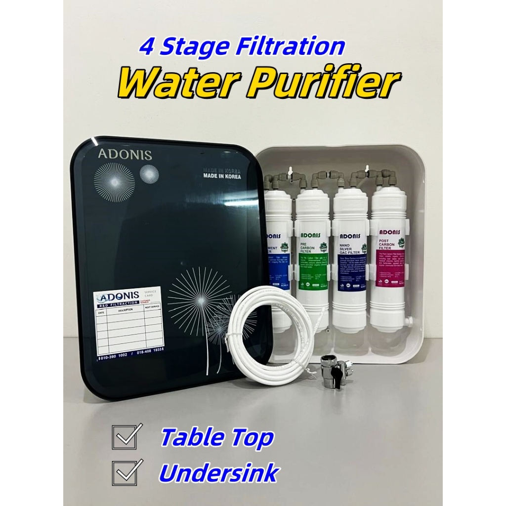 Adonis Korea 4 Stage Water Purifier System With Halal Cert | Shopee ...
