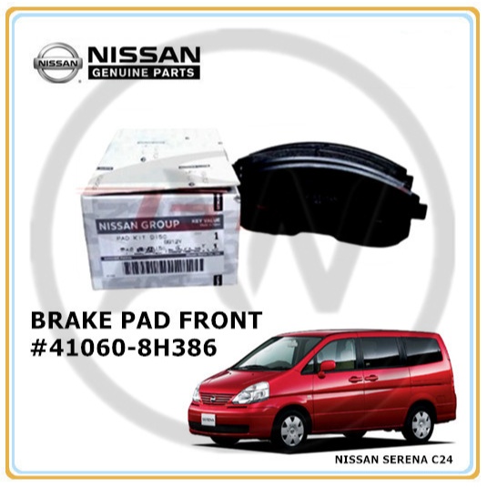 Original Nissan Serena C24 1999-2012 Front Rear Disc Brake Pad | Shopee ...