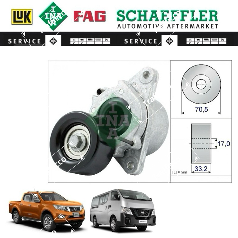 INA Nissan Navara Np300 D23 URVAN NV350 E26 Fan Belt Tensioner | Shopee ...