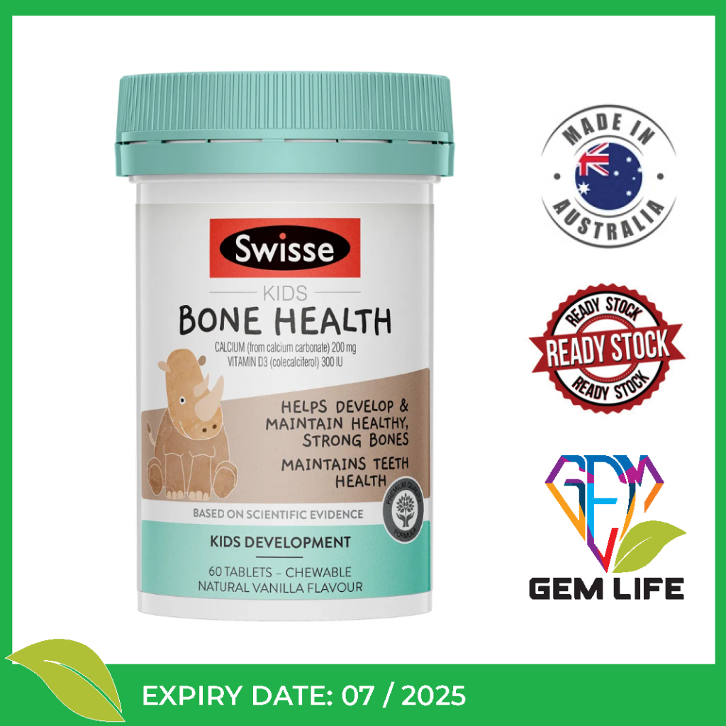 Swisse Kids Bone Health 60 Chewable Tablets (Expiry Date: Jul 2025 ...