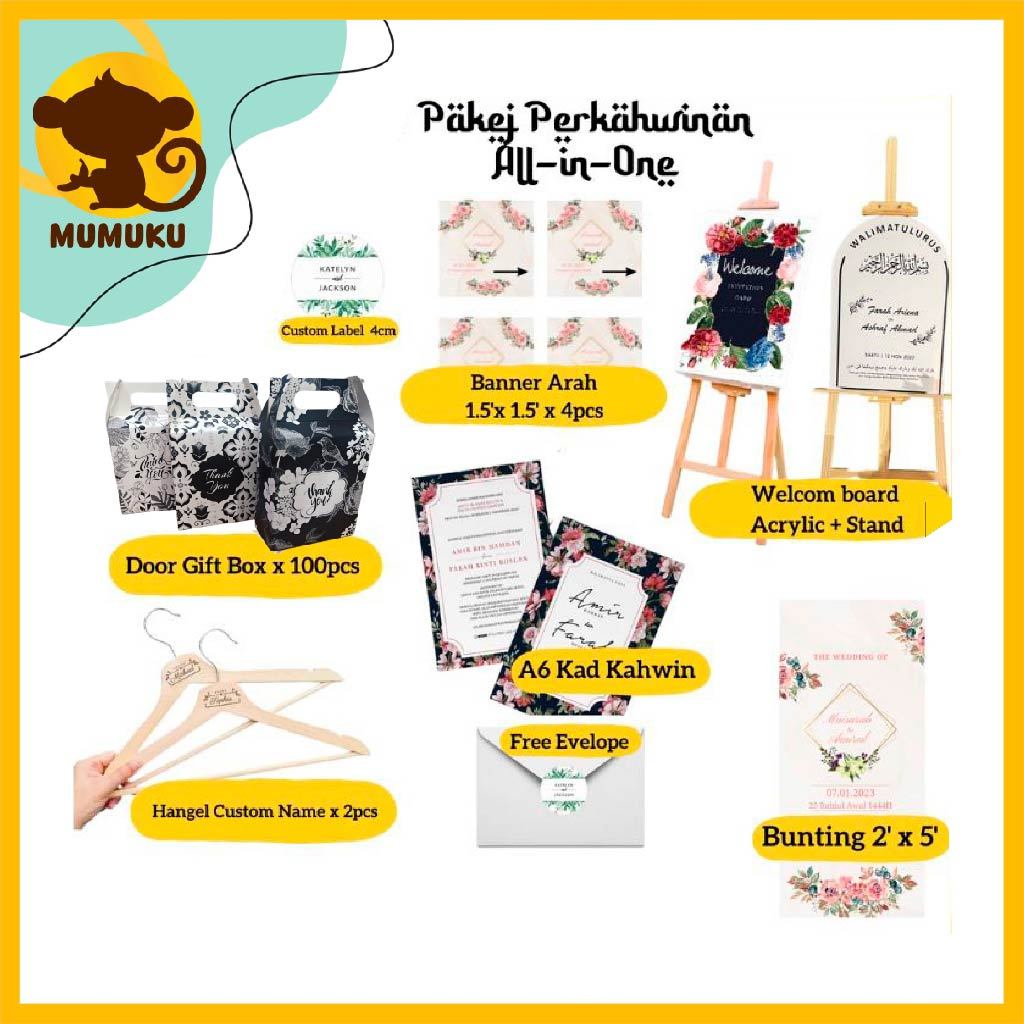 CUSTOM Pakej Kahwin Premium Design TERKINI> Wedding Package>Kad ...