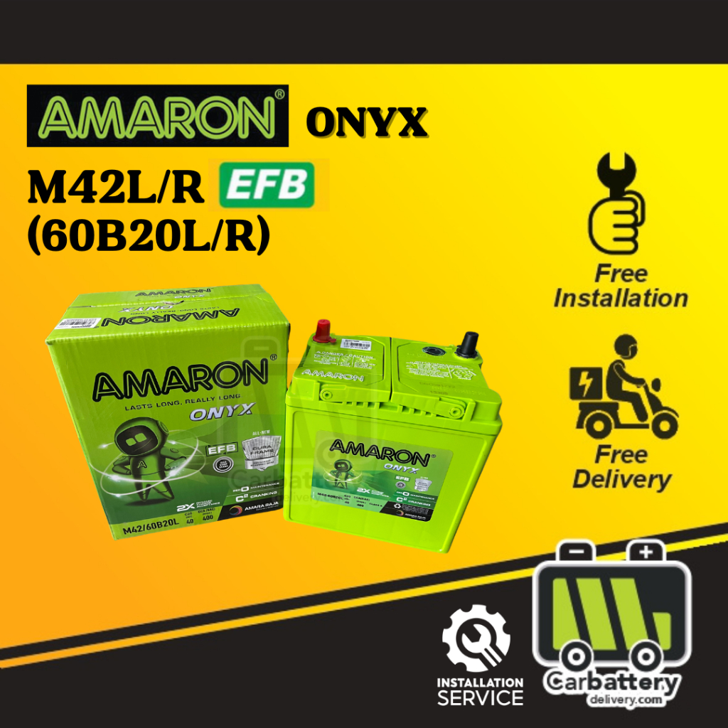 [Installation Provided] Amaron M42 60B20L/R EFB Start Stop Car Battery Bateri Kereta Perodua ...