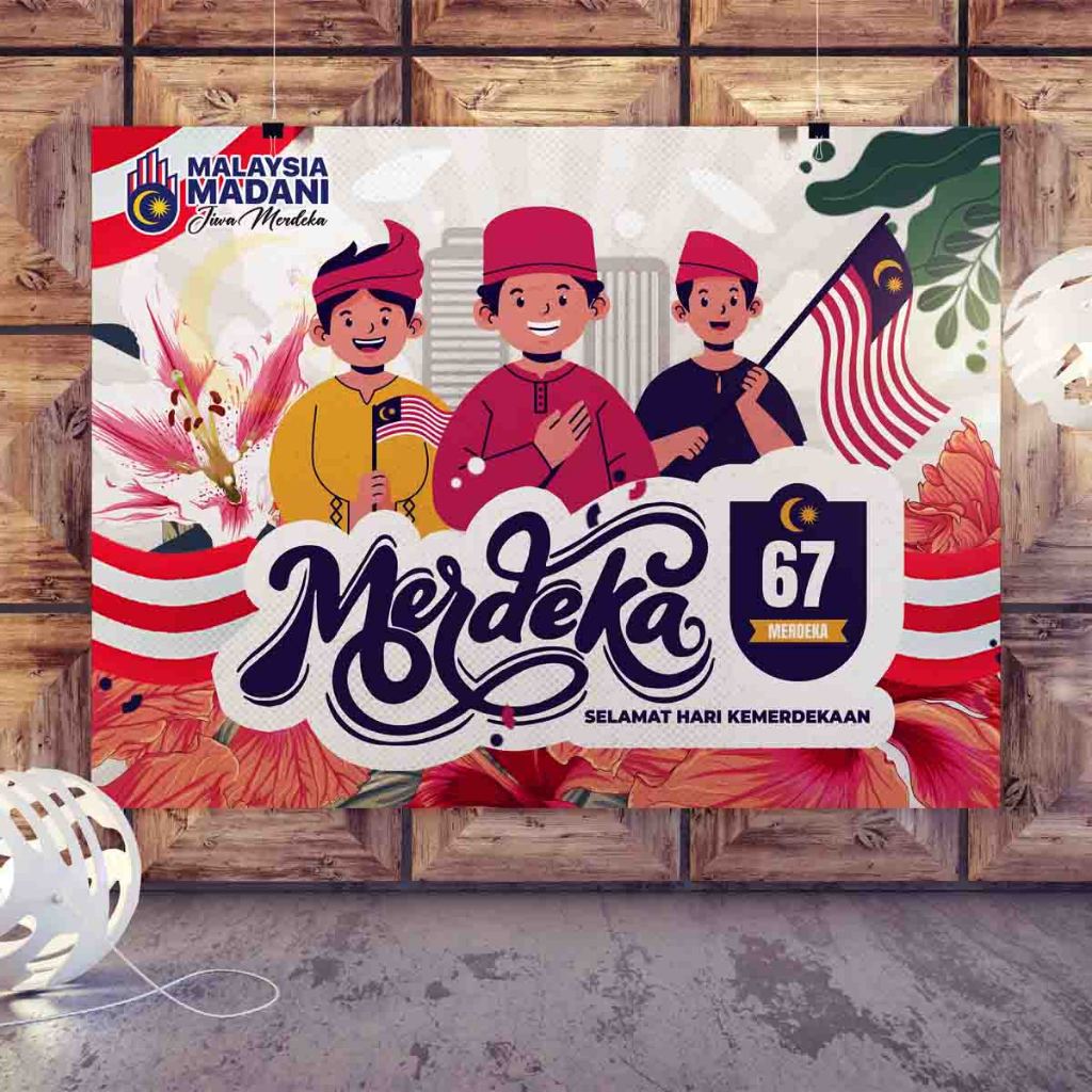 NEW DESIGN : Backdrop Merdeka / Banner/Backdrop Ucapan Kemerdekaan ...