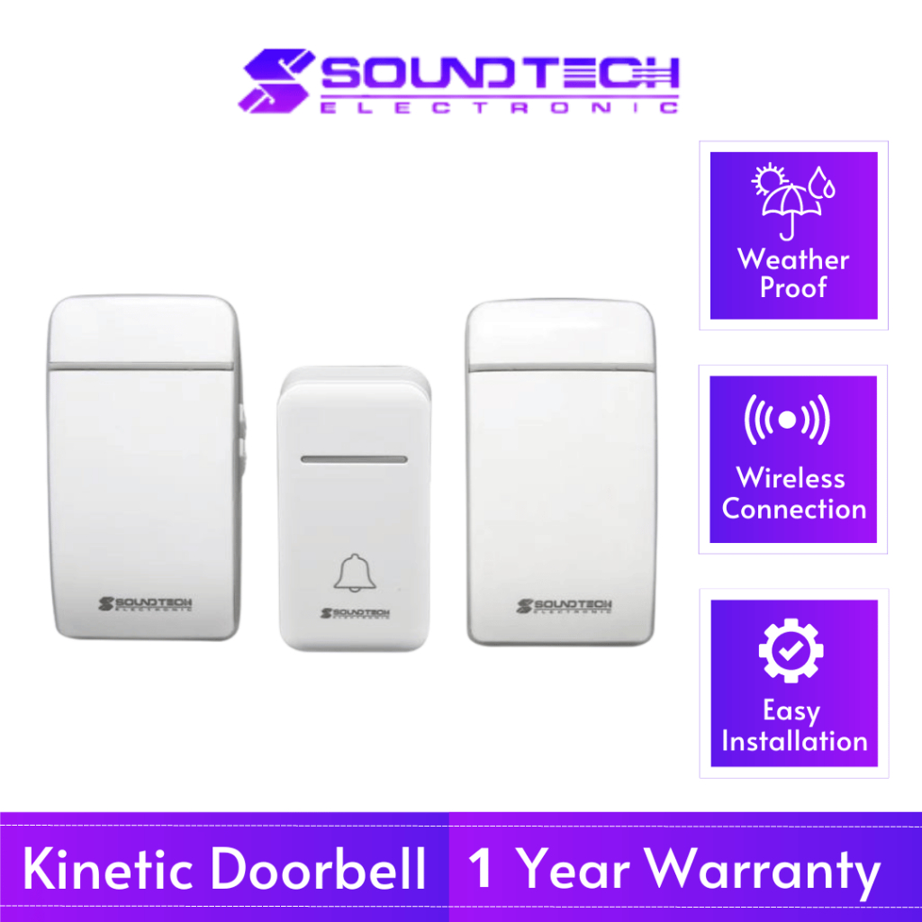 Sounteoh Kinetic Wireless Digital Doorbell DA-029 | Shopee Malaysia