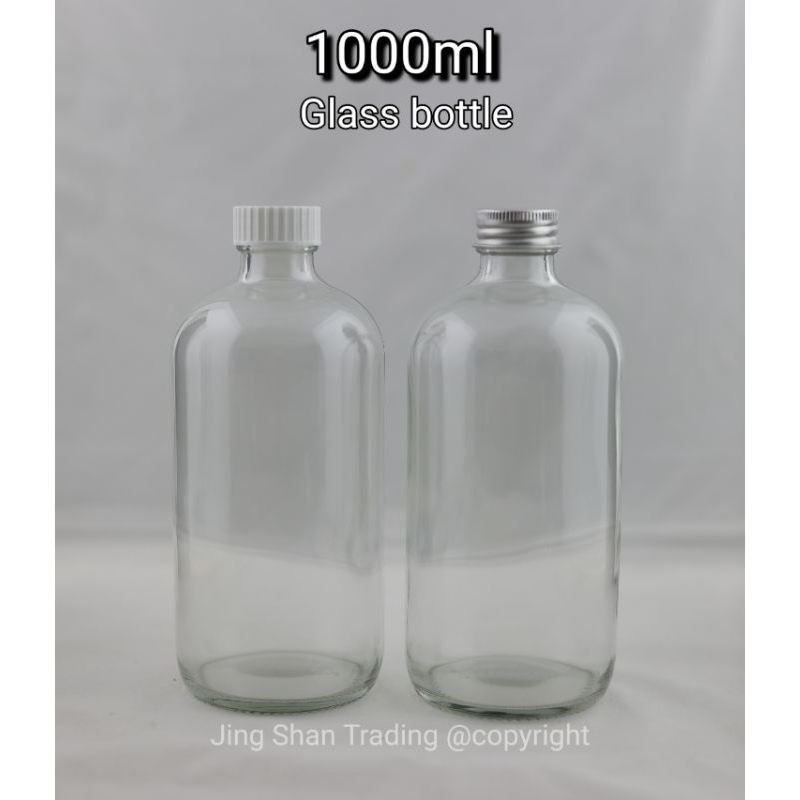 [20pcs Coffee] 1000ml / 1Liter Clear glass bottle/botol kaca/juice ...