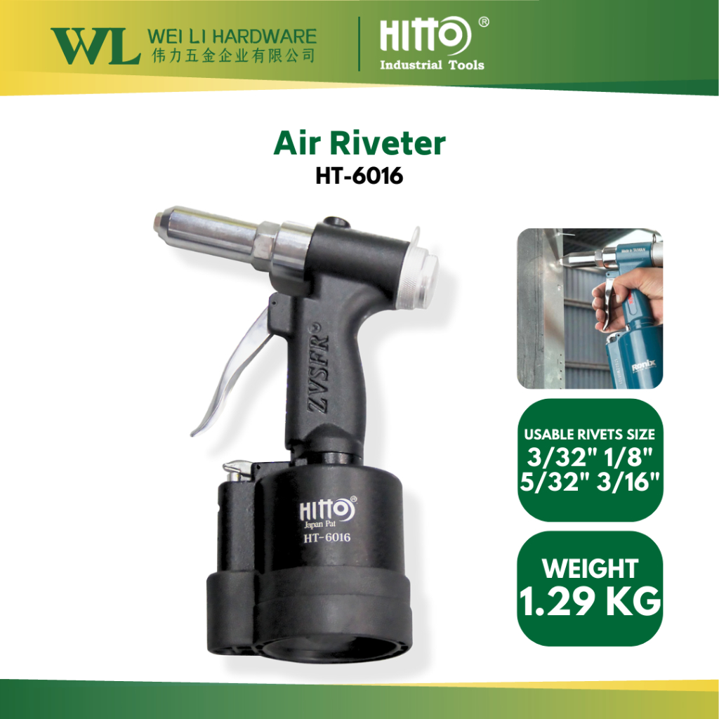 HITTO Air Riveter HT-6016/ heavy duty air rivet gun /air hydraulic ...