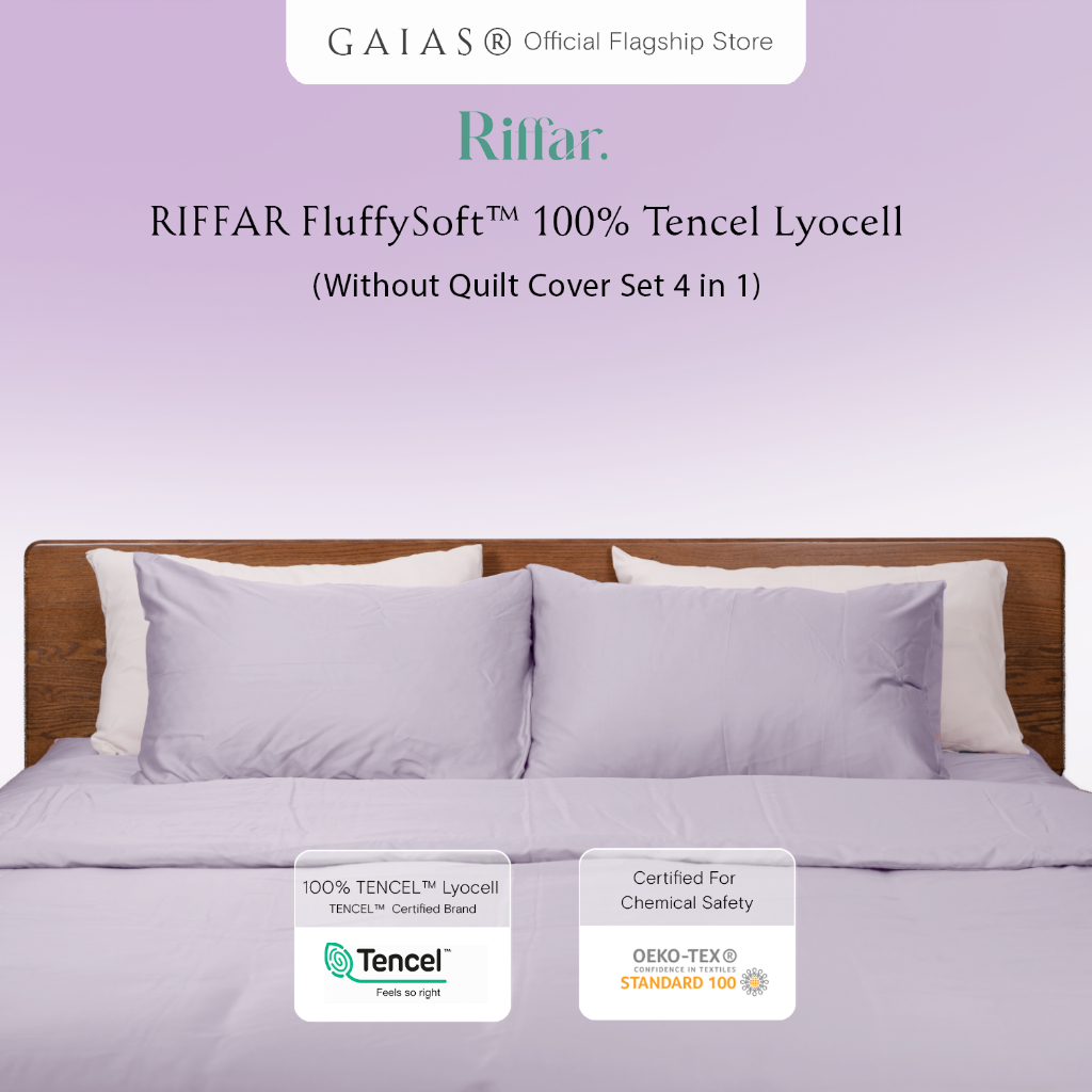 RIFFAR FluffySoft™ 100% Tencel Lyocell Premium Bed Sheet Set 4 in 1 ...