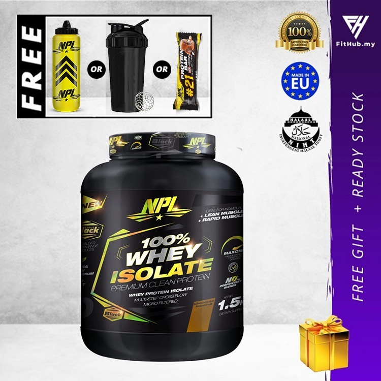 NPL 100% Whey Protein Isolate 3.3lbs (1.5KG) - Gym Supplement High ...