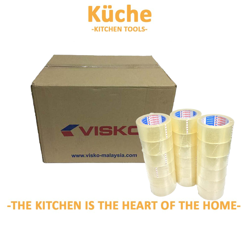 KUCHE [1 Carton] Visko OPP Adhesive Transparent Packaging Tape | Shopee ...