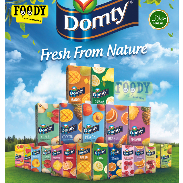 Domty Assorted Juice Flavors Natural Jus Fruit Juice (235ML / 1000ML ...