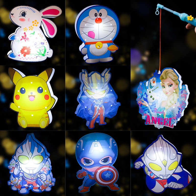 (local supplier) cartoon frozen iron man ultraman lantern light and ...