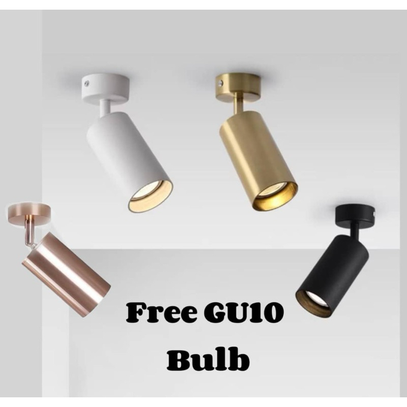 Gold Rose Gold Black White Track Light Ceiling Light with GU10 Bulb ...