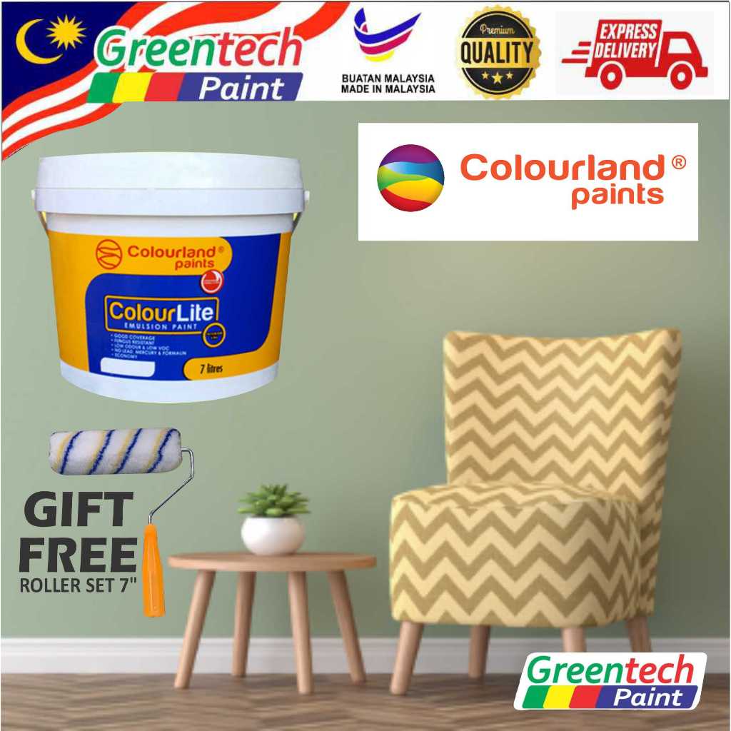 💥READY STOCK💥 Colourland Paint Interior ColourLite Emulsion 7 LITER FOR ...