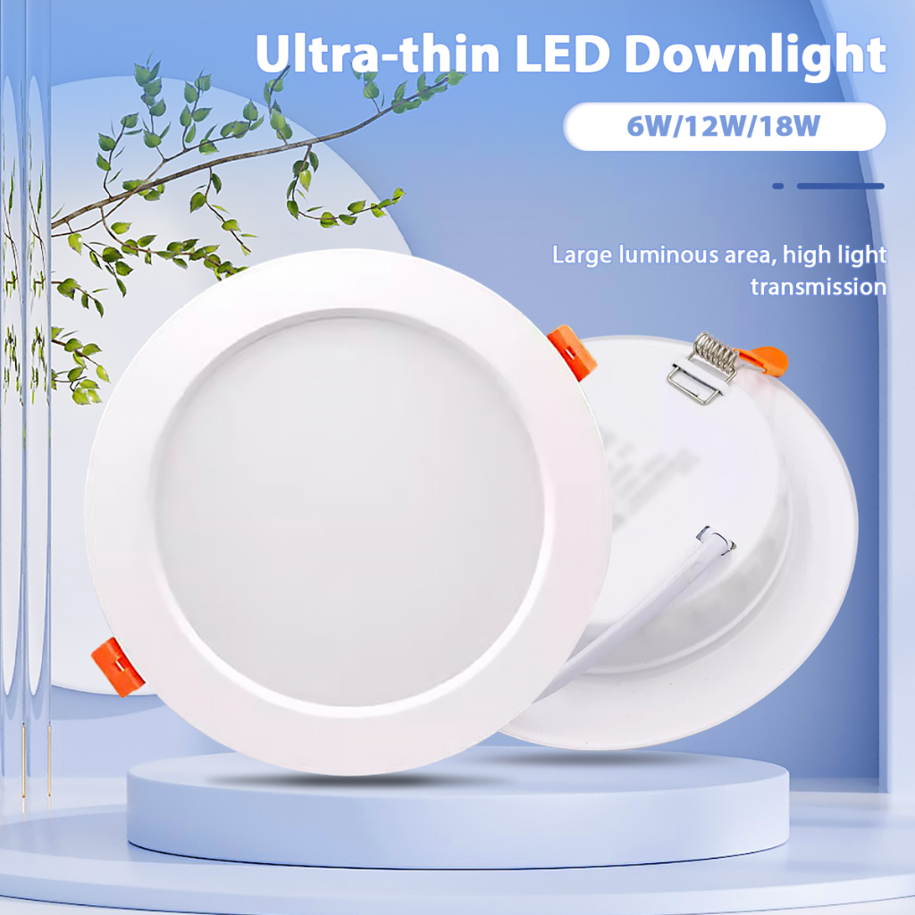LED Downlight Premium 6W/12W/18W/ 3-color light Round Lampu Downlight ...