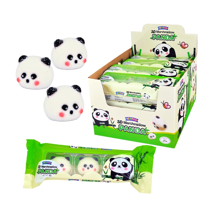 12 Packs YLF Beardy 3D Marshmallow Panda 30g Each HALAL (LOCAL READY ...