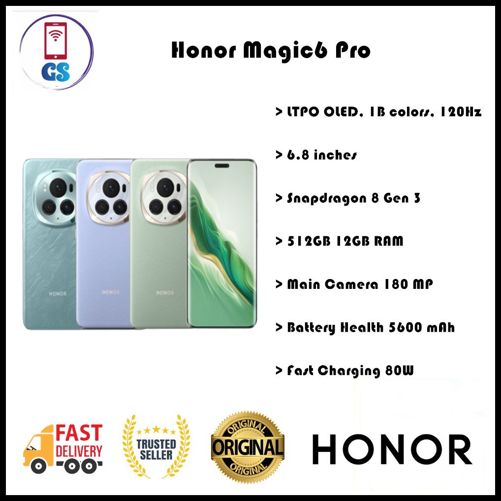 (MY Set) Honor Magic6 Pro 5G New 1 Year Warranty By Honor Malaysia | Shopee Malaysia