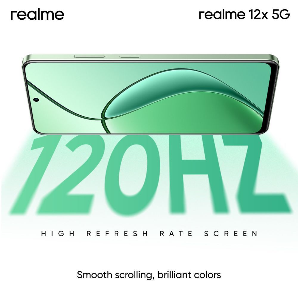 Realme 12x 5G (8GB RAM + 256GB ROM) | 5G 6nm Process Chipset | 120Hz ...