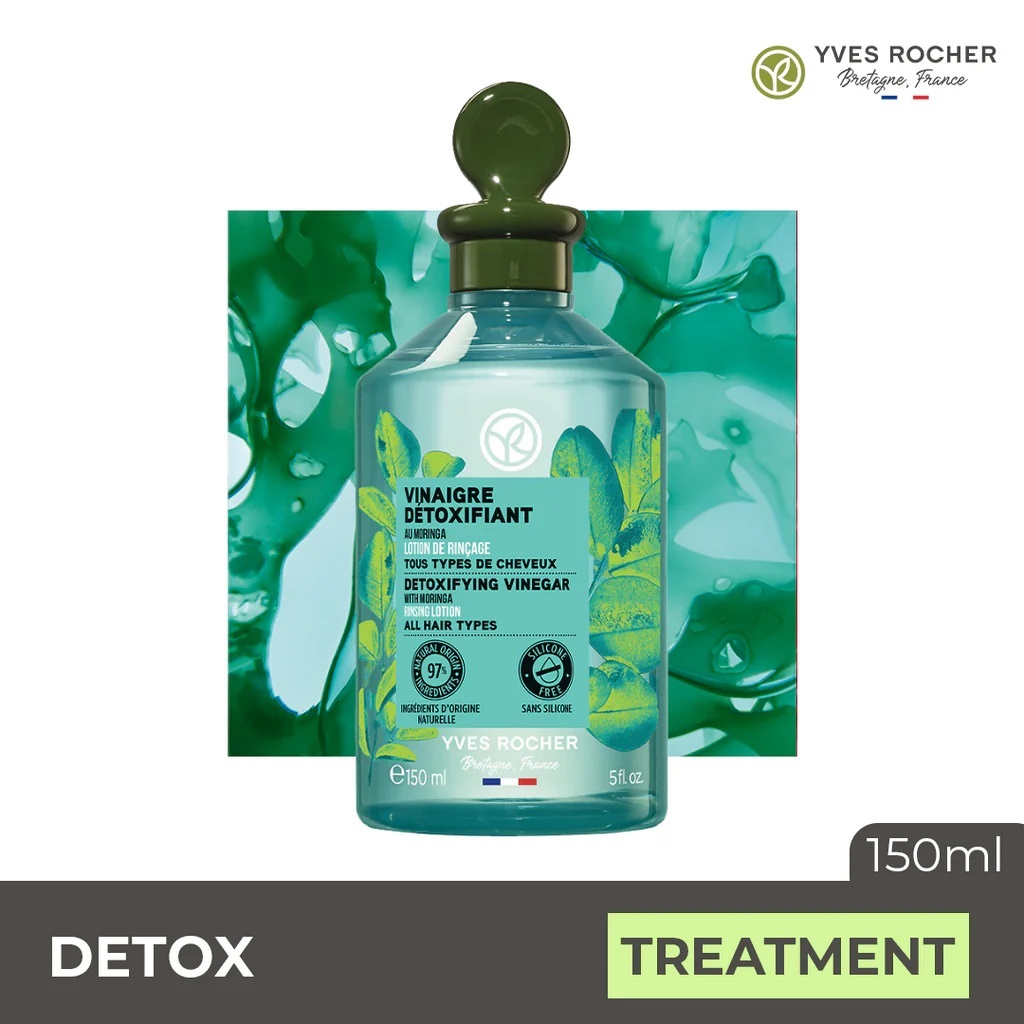 Yves Rocher Refresh Detox Hair Rinsing Vinegar 150ml / 50ml | Shopee ...