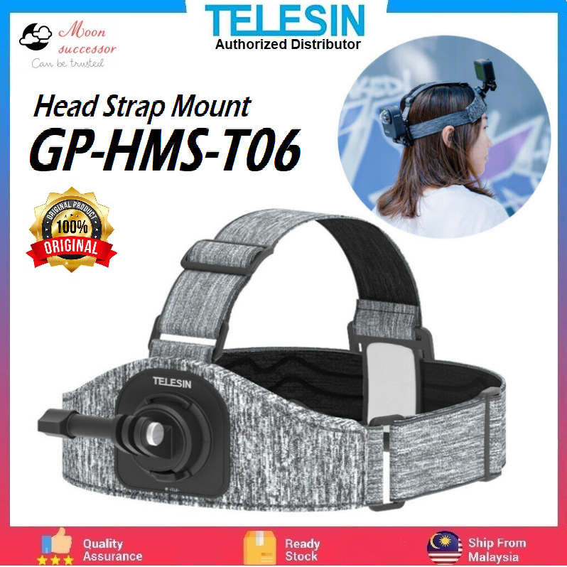 Telesin GP-HMS-T06 Head Strap with Dual Action Camera Mounts Multi ...