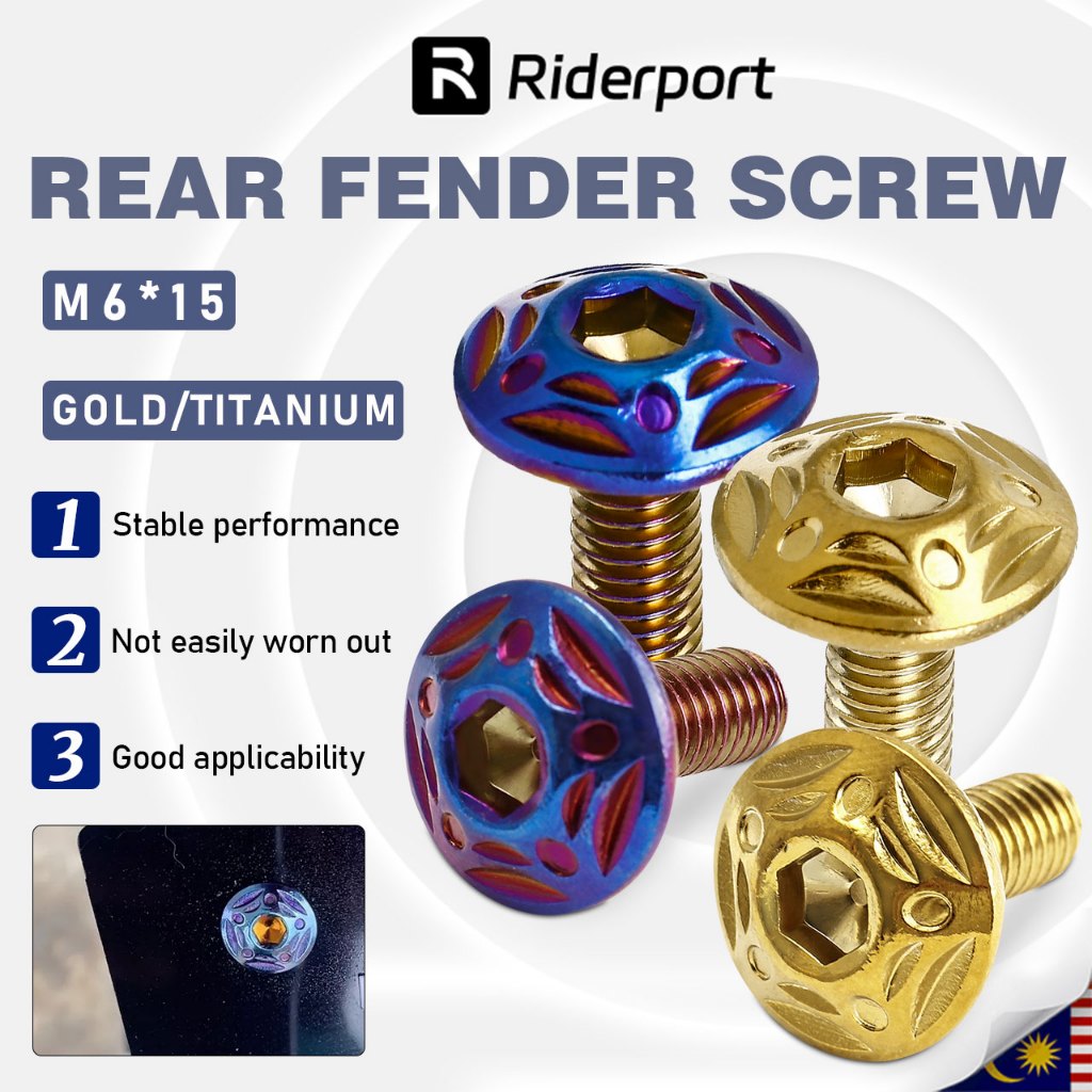 Universal M6*15 Screw Fender Skru Exhaust Pipe End Cap Rear Fender ...