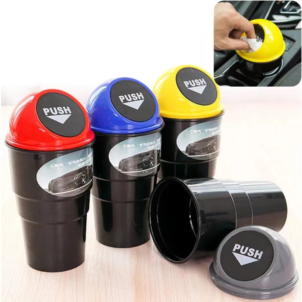 Car Mini Dustbin Cup Holder Trash Bin Rubbish Can Bin Garbage Dust Bin ...