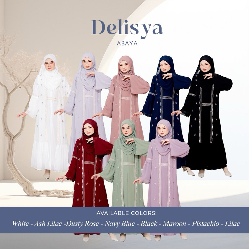 SALE Rayyan Haya’ Delisya Abaya {READYSTOCK} 3 Layer Abaya Sulam ...