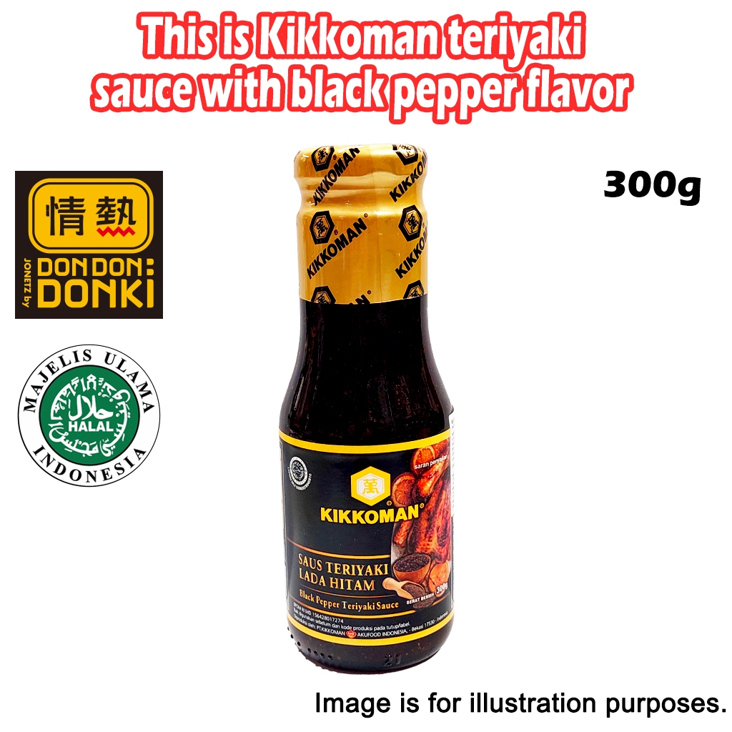 [DONKI] Halal Kikkoman Black Pepper Teriyaki Sauce 300g | Shopee Malaysia