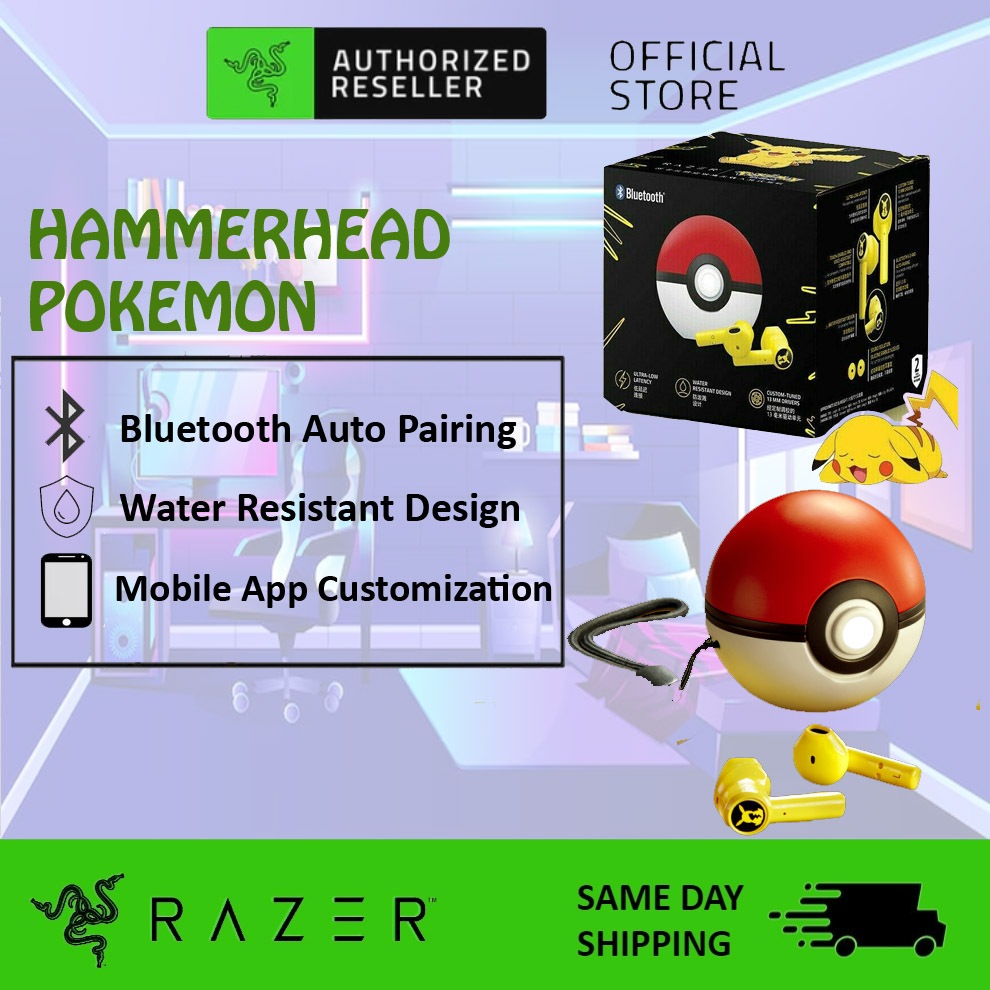 Razer Pokemon Pikachu Gaming Earphone TWS Bluetooth Wireless Gaming ...