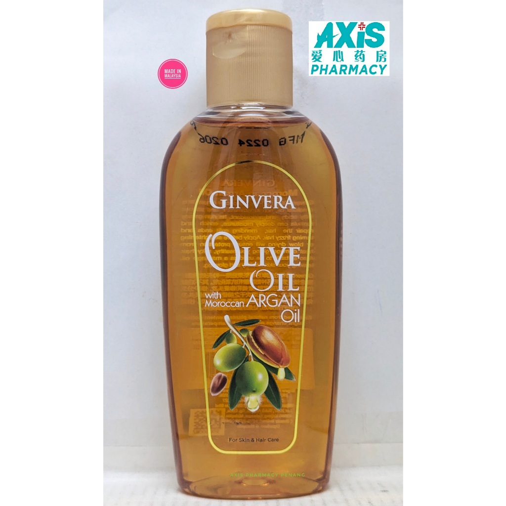 GINVERA OLIVE OIL WITH MOROCCAN ARGAN OIL 150ML (Exp 02/2027) | Shopee ...