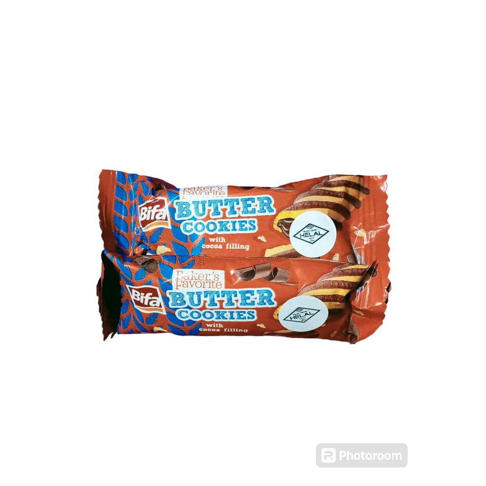 BIFA BAKERS FAVORITE BUTTER COOKIES WITH COCOA CREAM FILLING 20G X 3PCS ...