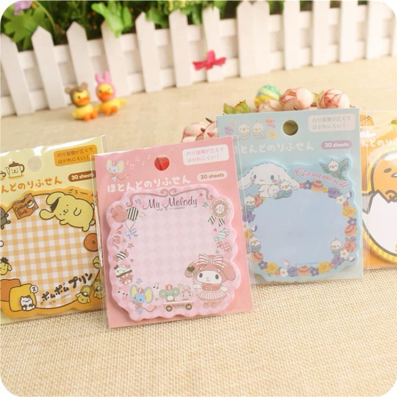 Sanrio Original 30 Sheets Cartoon Sticky Notes/Label Sticker/Tearable ...