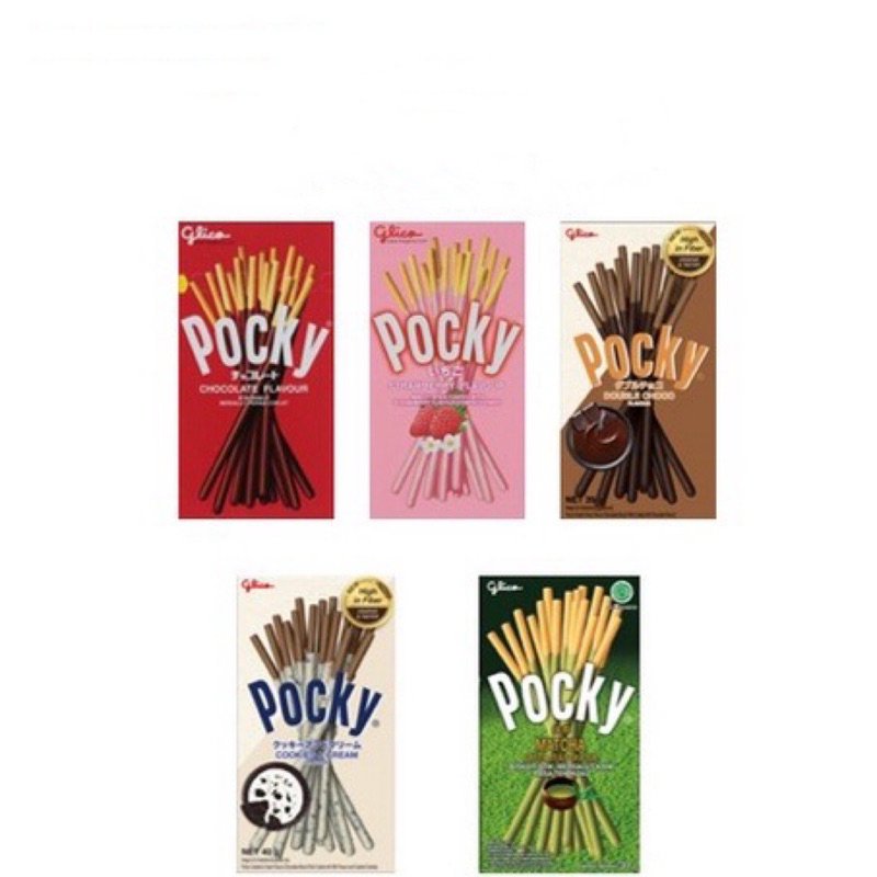 Pocky Stick 38g (Chocolate, Double Choc, Cookies , Strawberry, Green Tea Matcha) | Shopee Malaysia