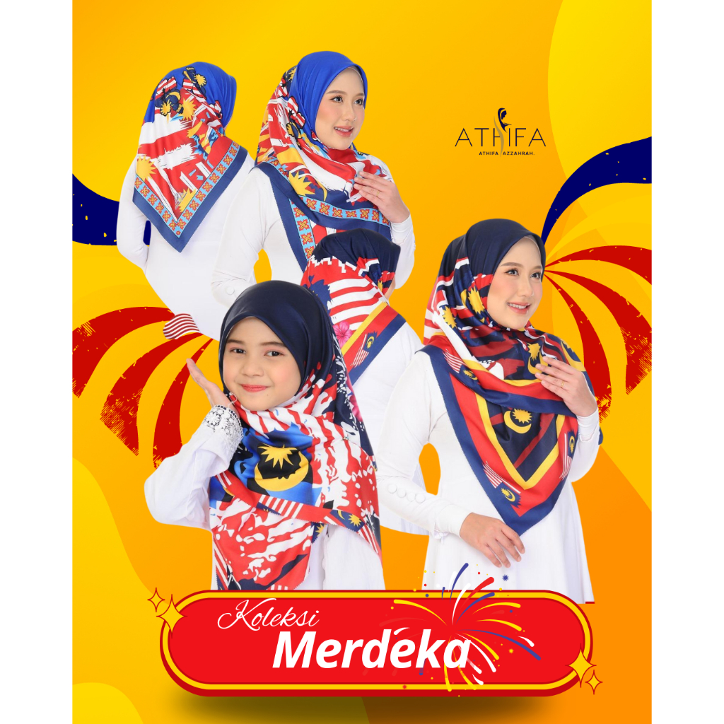 TUDUNG MERDEKA by Athifa Azzahrah - Tudung Cotton merdeka | Bawal shawl ...