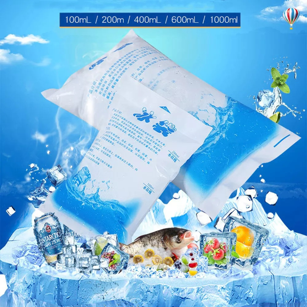 Extra Thcik 5 Size Reusable Ice Bag Pack Water Injection Cooler Frozen ...