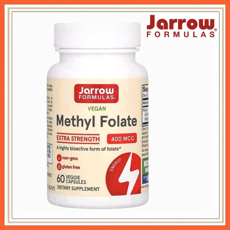 Jarrow Formulas, Methyl Folate, Extra Strength, 400 mcg, 60 Veggie ...