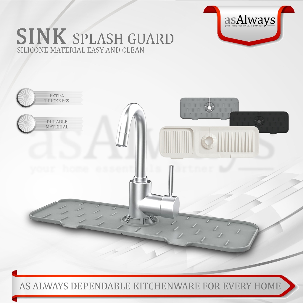 Kitchen Sink Splash Guard, Silicone Faucet Splash Water Catcher ...