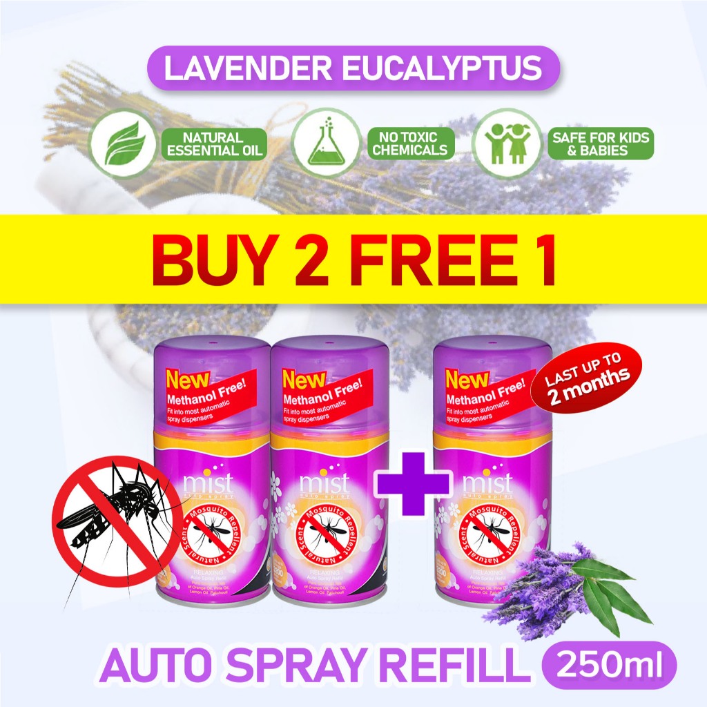 Buy2Free1 Automatic Dispenser Spray Perfume Refill Natural Mosquito ...