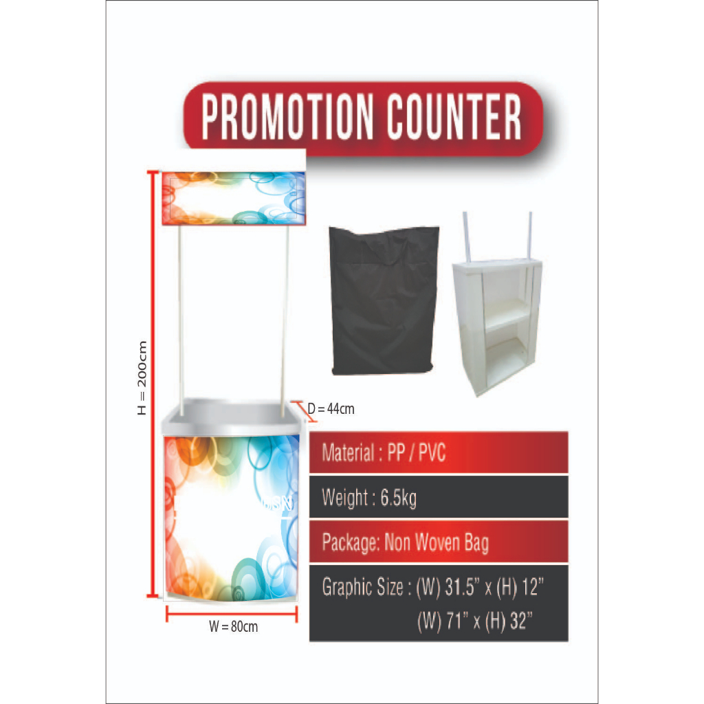 PVC Counter Booth / PVC Portable Booth / Promo Counter / PVC Promotion ...