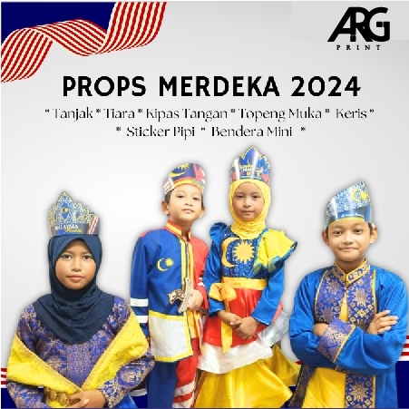 Tanjak Merdeka 2024 Tiara Murah Props Patriotik Malaysia Aksesori Kanak ...