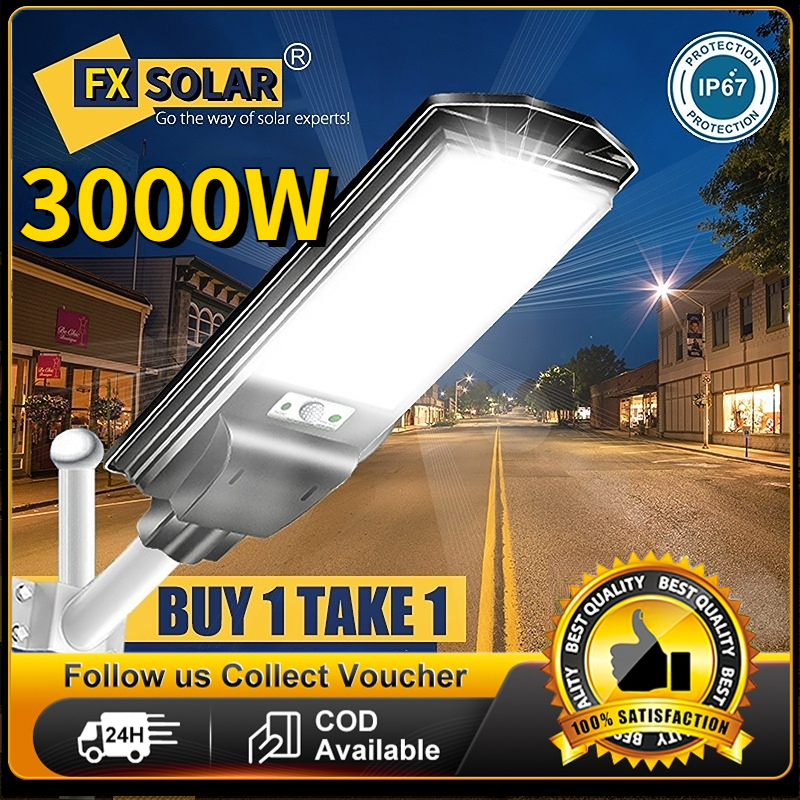 Lampu solar 3000W solar street lights solar light outdoor lighting ...