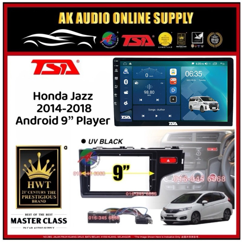818 2+32GB TSA Honda Jazz 2014 - 2018 Android 9'' inch DSP/QLED/CARPLAY ...