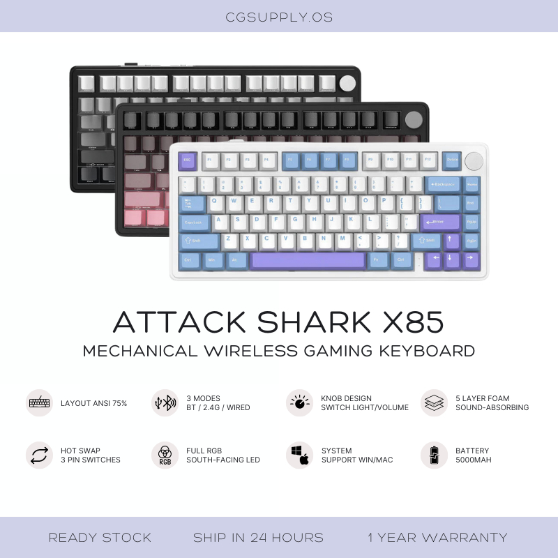 Attack Shark X85 Wireless Gaming Keyboard | Shopee Malaysia