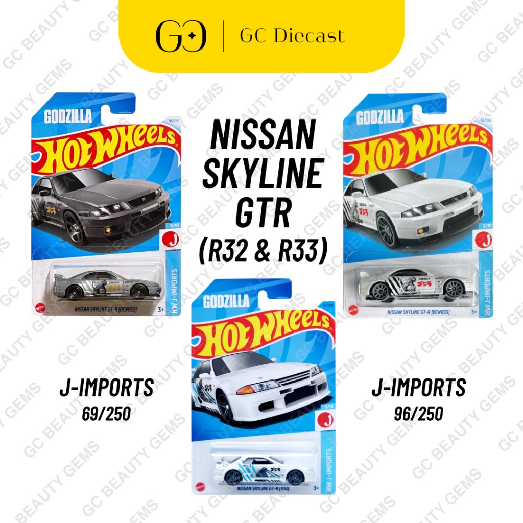 READY STOCK Hot Wheels Nissan Skyline GT-R (R32) (BCNR33) Godzilla ...