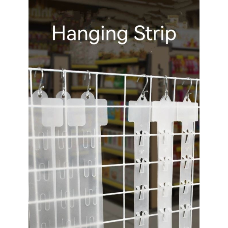 Supermarket Hanging Strip Hook(L:62.5cm with 12 clip) | Shopee Malaysia