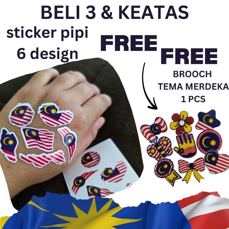 STICKER MUKA PIPI BENDERA MALAYSIA / HARI MERDEKA AKSESORI | Shopee ...