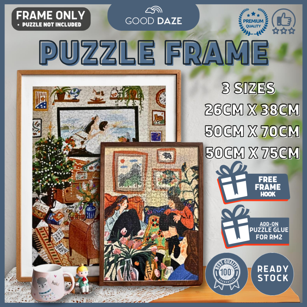GOODDAZE Jigsaw Puzzle Frame 1000 Frame Puzzle 1000 pcs 50x70cm frame ...