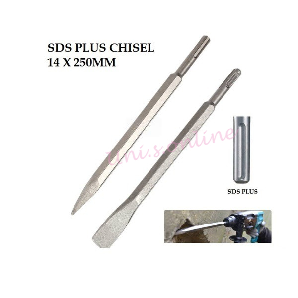SDS Plus All Type Concrete Chisel Flat / Point / Scaling Electric ...