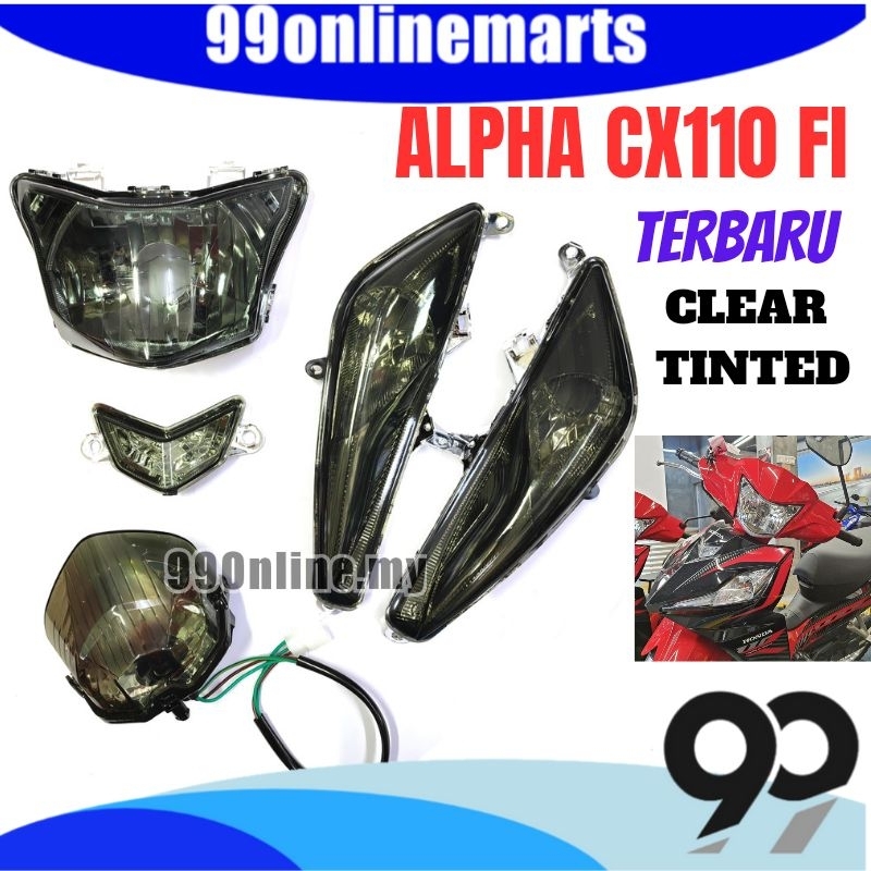 Honda Wave Alpha V3 110 CX110 FI HEAD LAMP & FRONT SIGNAL & TAIL LAMP ...